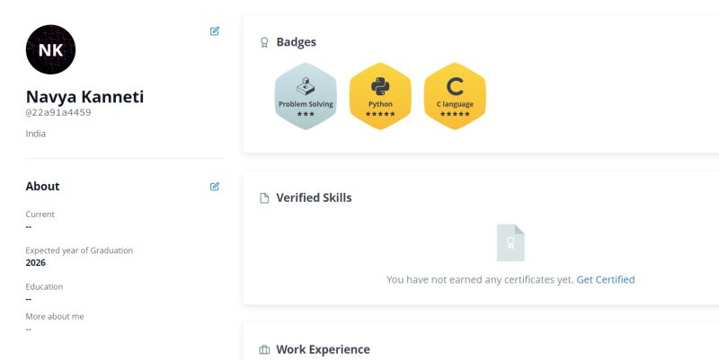 Navya Kanneti on LinkedIn: #hackerrank #hackerrankbadges #cprogramming ... Navya Kanneti on LinkedIn: #hackerrank #hackerrankbadges #cprogramming ...