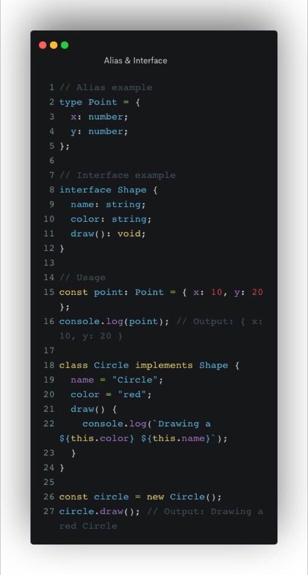 Sajith Nishantha Silva on LinkedIn: #typescript #alias #interface # ... Sajith Nishantha Silva on LinkedIn: #typescript #alias #interface # ...