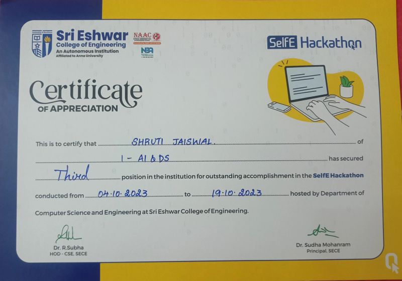 shruti jaiswal on LinkedIn: #sri_eshwar_college_of_engineering shruti jaiswal on LinkedIn: #sri_eshwar_college_of_engineering