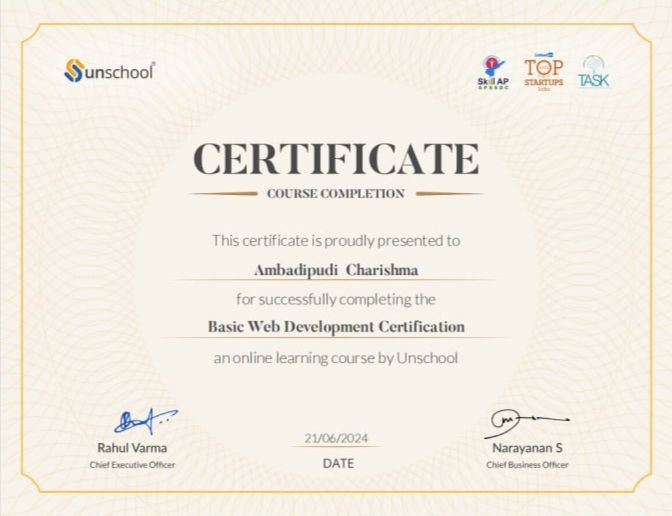Ambadipudi Charishma on LinkedIn: #unschool #html #css #javascript Ambadipudi Charishma on LinkedIn: #unschool #html #css #javascript