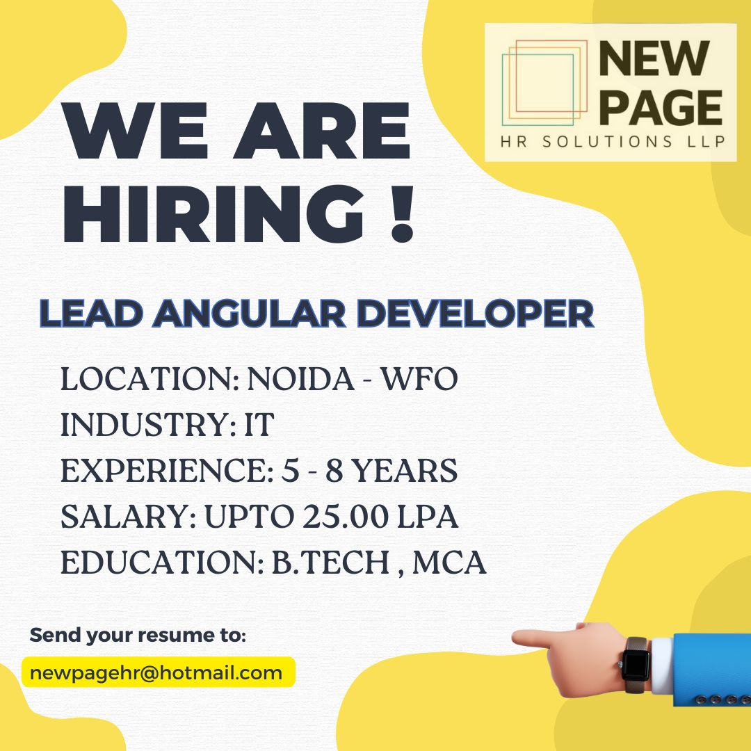 NewPage HR Solutions LLP on LinkedIn: #linkedin #leadangulardeveloper # ... NewPage HR Solutions LLP on LinkedIn: #linkedin #leadangulardeveloper # ...