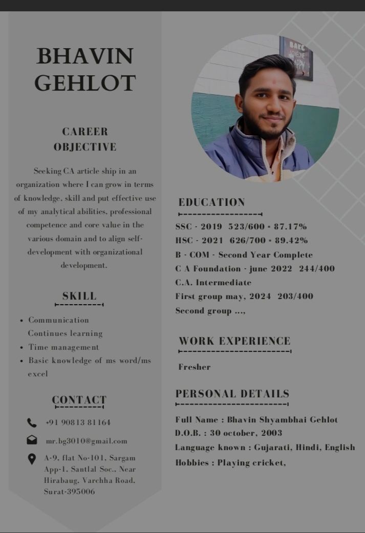Bhavin Gehlot on LinkedIn: RESUME Bhavin Gehlot on LinkedIn: RESUME