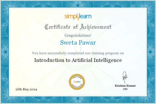 Sweta Pawar on LinkedIn: Artificial Intelligence Course - AI Course in ... Sweta Pawar on LinkedIn: Artificial Intelligence Course - AI Course in ...
