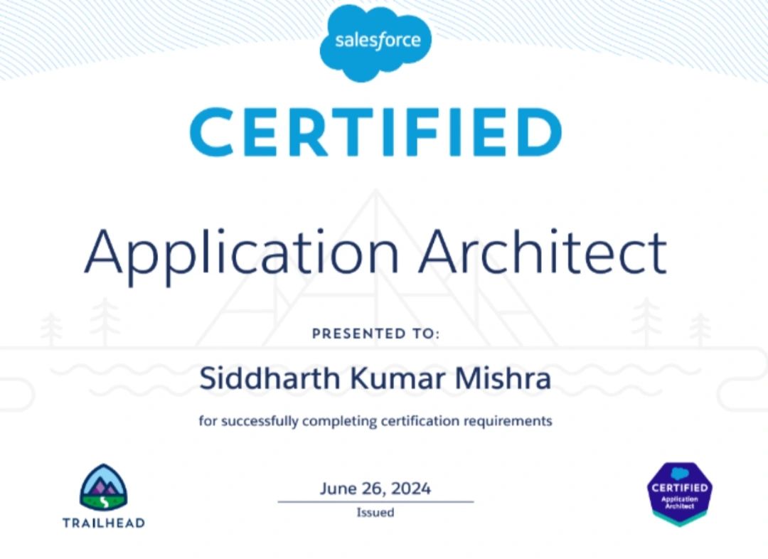 Siddharth Kumar Mishra on LinkedIn: #salesforce #applicationarchitect # ... Siddharth Kumar Mishra on LinkedIn: #salesforce #applicationarchitect # ...