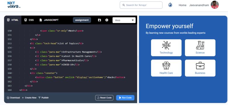 Jeevanandham MUTHUSAMY on LinkedIn: #day1 #ccbp #nxtwave #30daysofcode Jeevanandham MUTHUSAMY on LinkedIn: #day1 #ccbp #nxtwave #30daysofcode