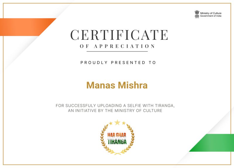 Manas Mishra on LinkedIn: #harghartiranga #independenceday Manas Mishra on LinkedIn: #harghartiranga #independenceday