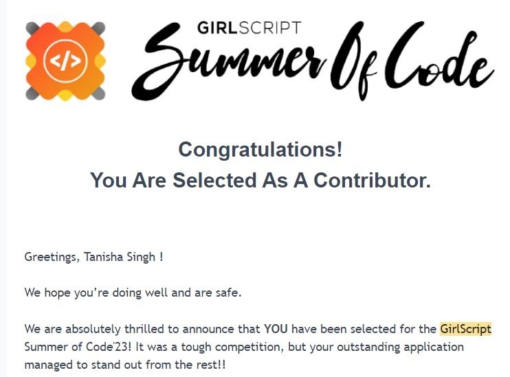 Tanisha Singh on LinkedIn: #connections #gssoc2023 #gssoc #opensource # ... Tanisha Singh on LinkedIn: #connections #gssoc2023 #gssoc #opensource # ...