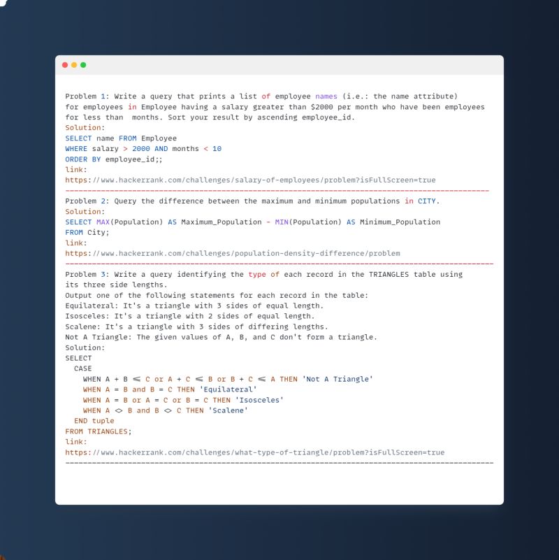 Shilpa Arya on LinkedIn: #sql #hackerrank #datascience #dataanalytics # ... Shilpa Arya on LinkedIn: #sql #hackerrank #datascience #dataanalytics # ...