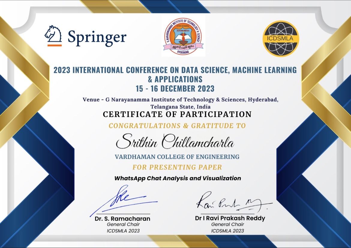 Srithin chillamcharla on LinkedIn: Thrilled to announce that my ... Srithin chillamcharla on LinkedIn: Thrilled to announce that my ...