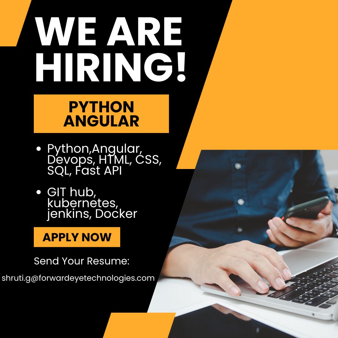 Shruti Gupta on LinkedIn: Urgent Hiring for Python Angular Permanent 7 ... Shruti Gupta on LinkedIn: Urgent Hiring for Python Angular Permanent 7 ...