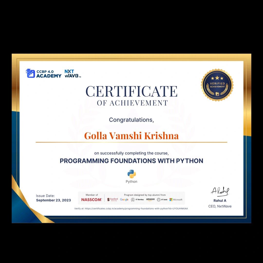 Vamshi Krishna Golla on LinkedIn: #python #pythonprogramminglanguage Vamshi Krishna Golla on LinkedIn: #python #pythonprogramminglanguage