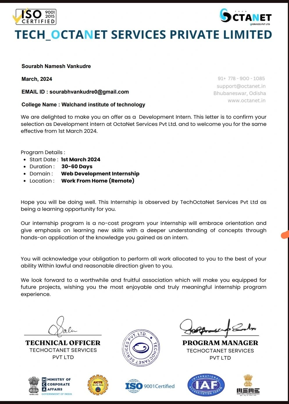 Sourabh Vankudre on LinkedIn: Thank you so much Octanet Services ... Sourabh Vankudre on LinkedIn: Thank you so much Octanet Services ...