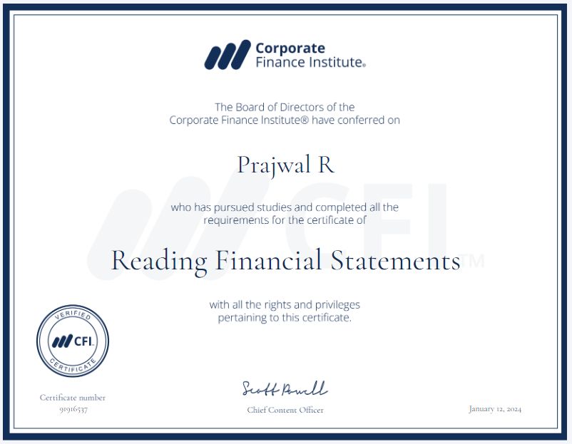 Prajwal R on LinkedIn: #cfi #financialstatements Prajwal R on LinkedIn: #cfi #financialstatements