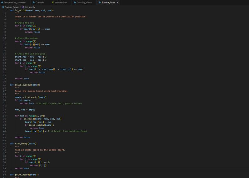 Pavan Kumar on LinkedIn: Task 4 A Sudoku Solver Program in Python ... Pavan Kumar on LinkedIn: Task 4 A Sudoku Solver Program in Python ...
