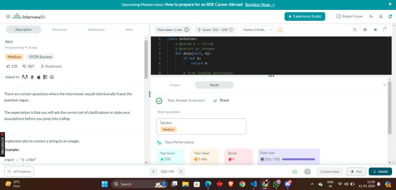 Day 128 of your 365-day coding challenge with Scaler | Sushant Verma ... Day 128 of your 365-day coding challenge with Scaler | Sushant Verma ...