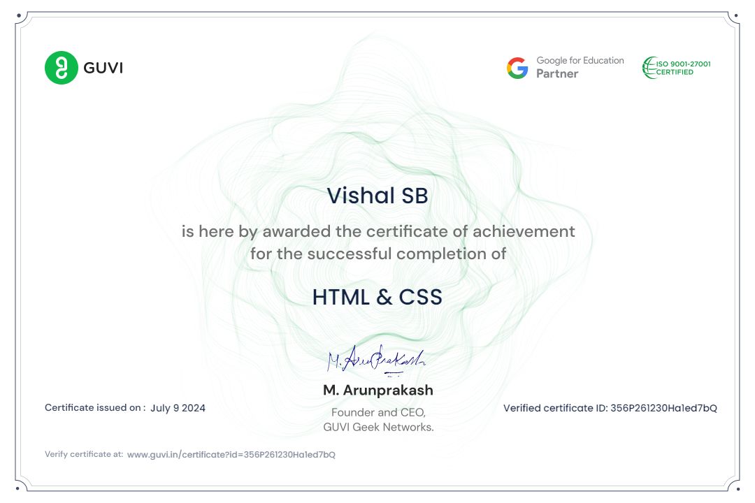 Vishal SB on LinkedIn: #webdevelopment #html #css #guvi # ... Vishal SB on LinkedIn: #webdevelopment #html #css #guvi # ...