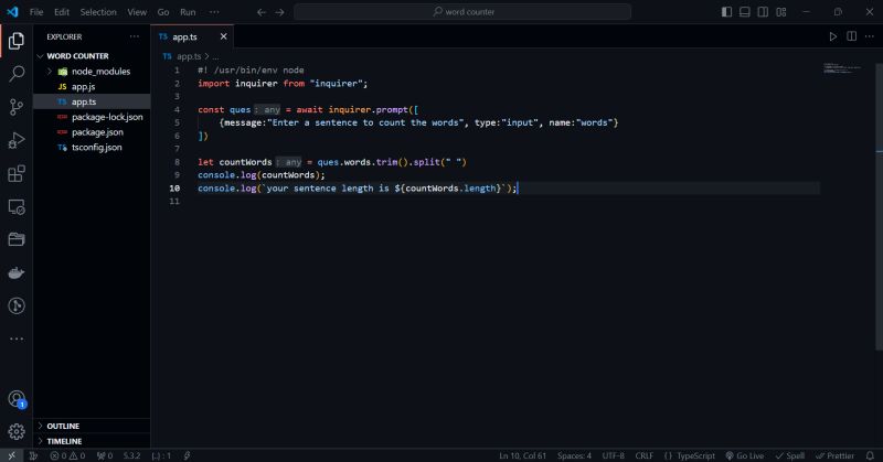 Ammar Shaikh on LinkedIn: This is Word Counter made with typescript Ammar Shaikh on LinkedIn: This is Word Counter made with typescript