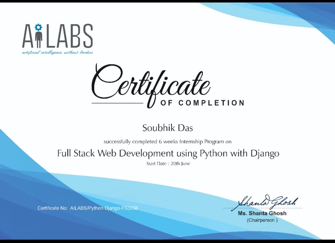 SOUBHIK DAS on LinkedIn: #webdevelopment #python #django # ... SOUBHIK DAS on LinkedIn: #webdevelopment #python #django # ...