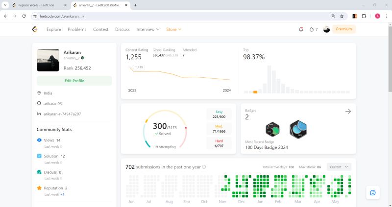 Arikaran r on LinkedIn: #leetcode #coding #problemsolving # ... Arikaran r on LinkedIn: #leetcode #coding #problemsolving # ...