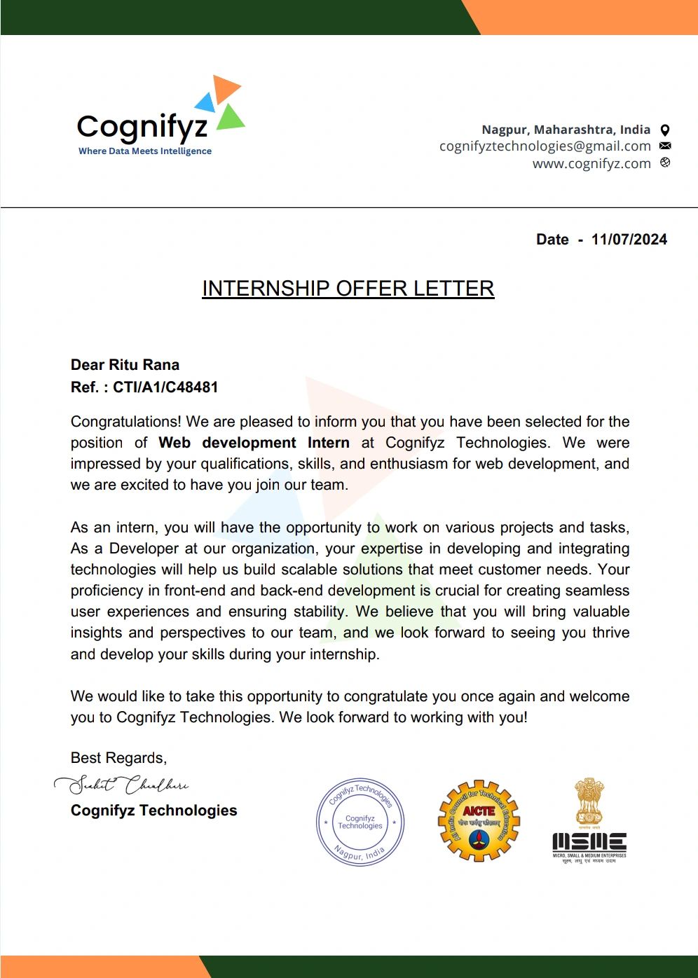 Ritu Rana on LinkedIn: #webdevelopment #internship #cognifyz # ... Ritu Rana on LinkedIn: #webdevelopment #internship #cognifyz # ...
