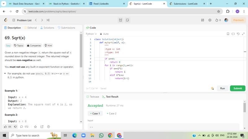 Manjunatha Reddykummathi on LinkedIn: #leetcode #challenge #python # ... Manjunatha Reddykummathi on LinkedIn: #leetcode #challenge #python # ...