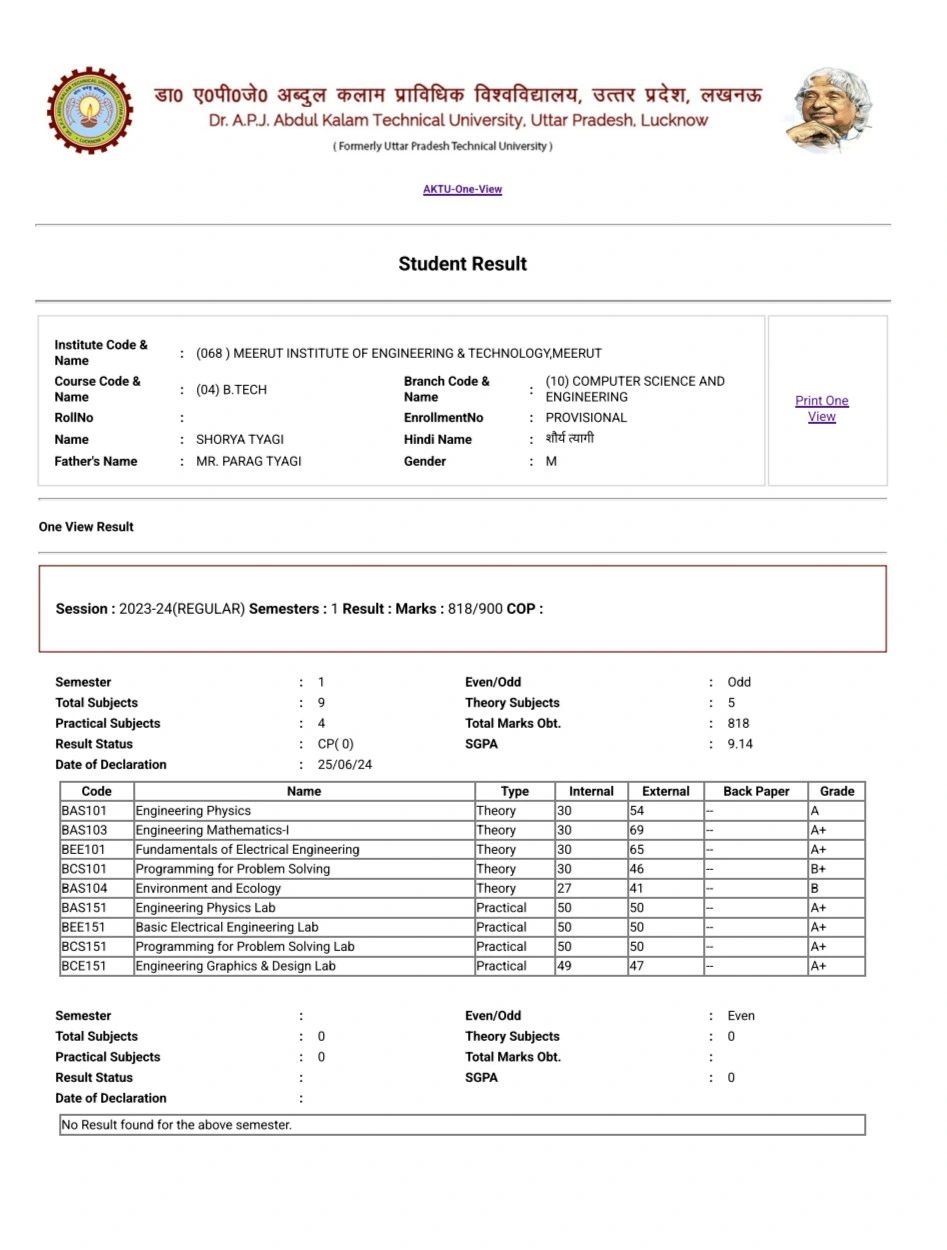 Shorya Tyagi on LinkedIn: #miet #btech #firstsemester #results # ... Shorya Tyagi on LinkedIn: #miet #btech #firstsemester #results # ...