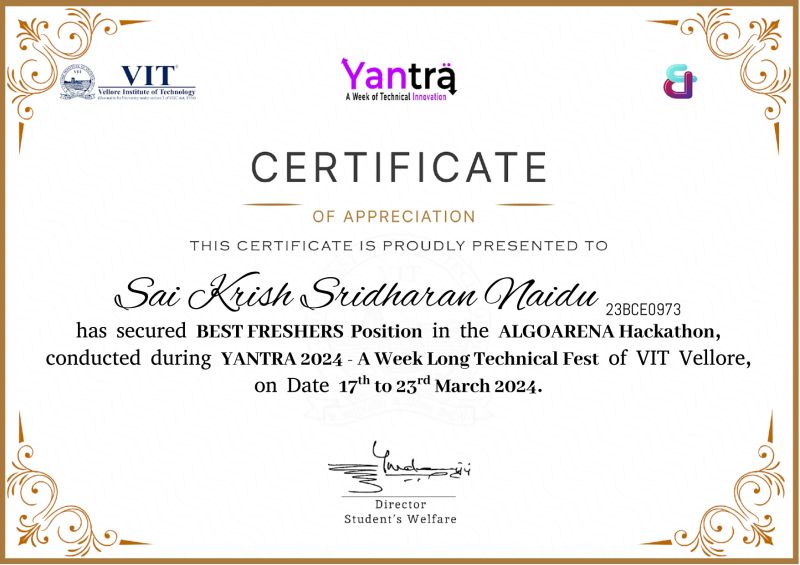 Sai Krish Naidu on LinkedIn: Participated in AIML Hackathon hosted by ... Sai Krish Naidu on LinkedIn: Participated in AIML Hackathon hosted by ...