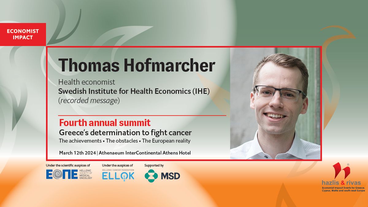 Thomas Hofmarcher on LinkedIn: #econgrcancersummit #cancer #greece Thomas Hofmarcher on LinkedIn: #econgrcancersummit #cancer #greece