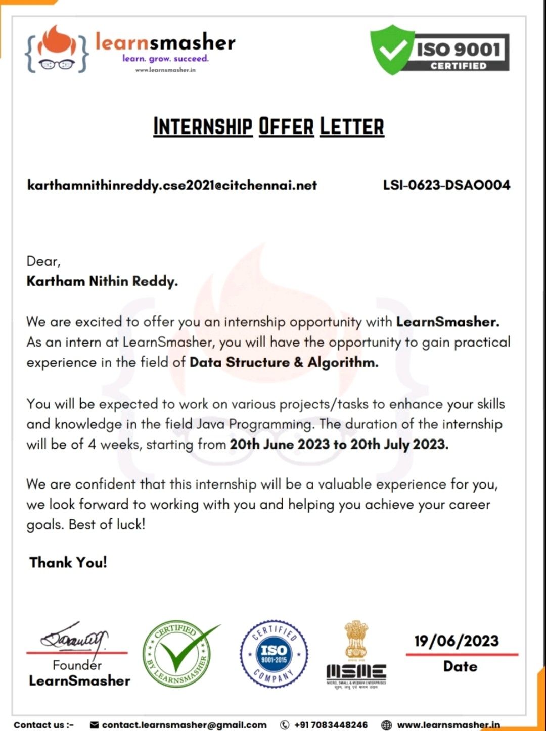 KARTHAM NITHIN REDDY CSE on LinkedIn: #learnsmasher KARTHAM NITHIN REDDY CSE on LinkedIn: #learnsmasher