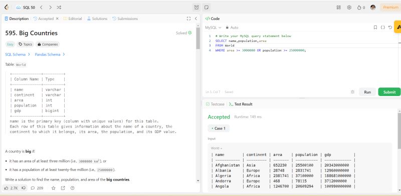 Saleha Parween on LinkedIn: #day3 #leetcode #50days #mysql #sql # ... Saleha Parween on LinkedIn: #day3 #leetcode #50days #mysql #sql # ...
