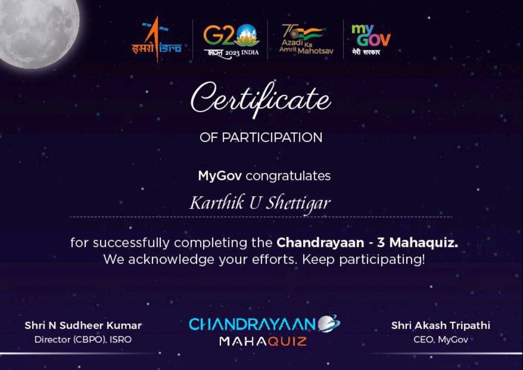Karthik U Shettigar posted on LinkedIn Karthik U Shettigar posted on LinkedIn