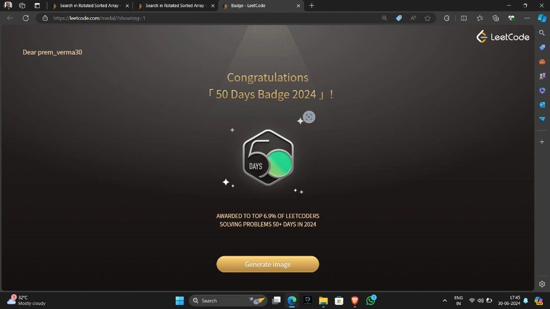 Prem Kumar Verma on LinkedIn: #leetcode #problem #consistencyiskey Prem Kumar Verma on LinkedIn: #leetcode #problem #consistencyiskey