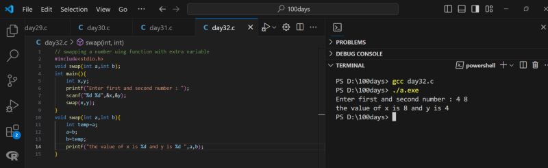 Deepanshi Mittal on LinkedIn: #100daysofcode #cprogramming #swapping # ... Deepanshi Mittal on LinkedIn: #100daysofcode #cprogramming #swapping # ...