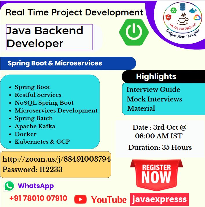 Java Express on LinkedIn: #javadeveloper #springboot #microservices # ... Java Express on LinkedIn: #javadeveloper #springboot #microservices # ...