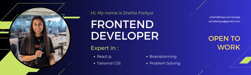 Sneha Farkya on LinkedIn: #opentowork #frontenddeveloper #reactjs # ... Sneha Farkya on LinkedIn: #opentowork #frontenddeveloper #reactjs # ...