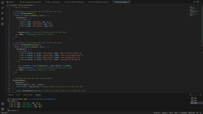 Vinay Verma on LinkedIn: #codingchallenge #javascript #promises # ... Vinay Verma on LinkedIn: #codingchallenge #javascript #promises # ...