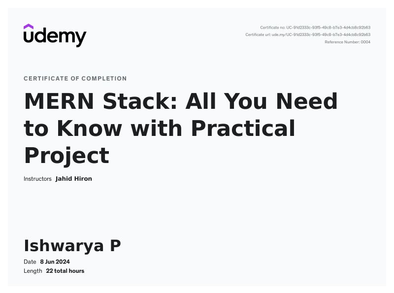 Ishwarya P on LinkedIn: #nodejs #react #reactjs #mernstack # ... Ishwarya P on LinkedIn: #nodejs #react #reactjs #mernstack # ...
