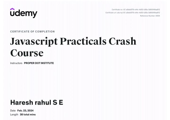 I completed a JavaScript course! 🚀 Completed it! #JavaScript #Coding # ... I completed a JavaScript course! 🚀 Completed it! #JavaScript #Coding # ...