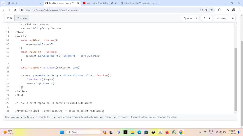 Anurag Singh βοΈ MERN Enthusiast on LinkedIn: #day22 #chaiaurjavascript ... Anurag Singh βοΈ MERN Enthusiast on LinkedIn: #day22 #chaiaurjavascript ...