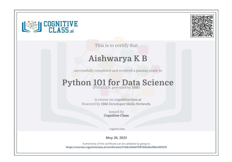 Aishwarya K B on LinkedIn: #python #datascience #learningneverstops #ibm Aishwarya K B on LinkedIn: #python #datascience #learningneverstops #ibm