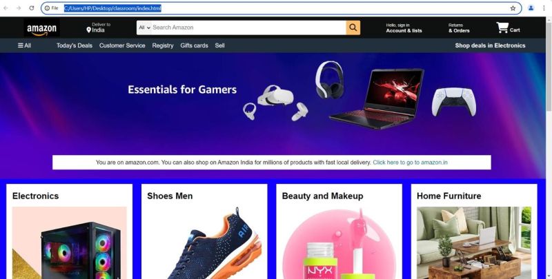 Niharika Singh on LinkedIn: #amazonclone #coding #html #css Niharika Singh on LinkedIn: #amazonclone #coding #html #css