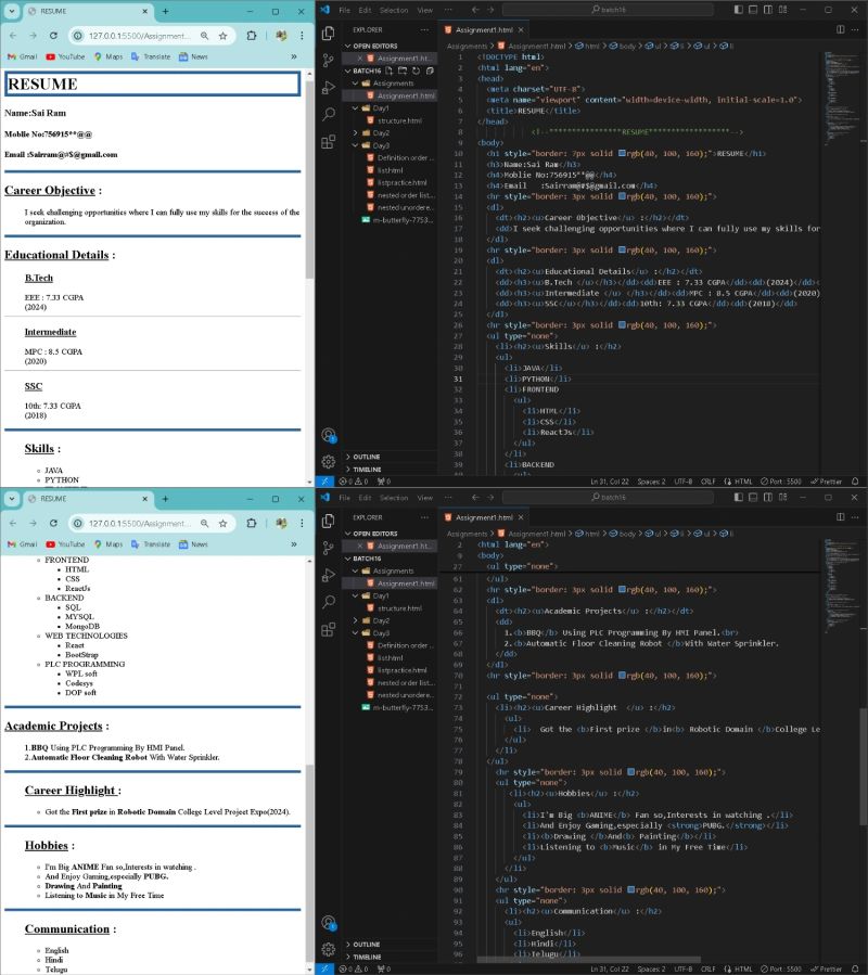 Sai Ram on LinkedIn: #webdevelopment #html #css #firstproject Sai Ram on LinkedIn: #webdevelopment #html #css #firstproject