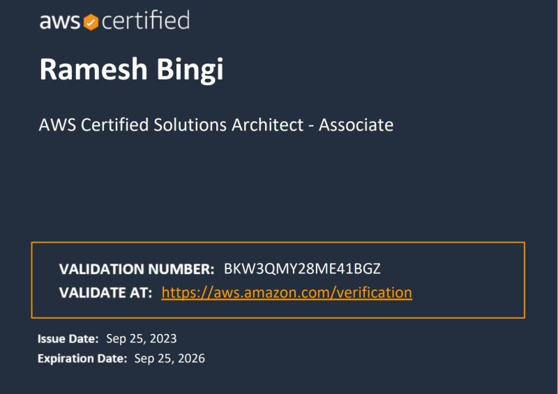 Bingi Ramesh on LinkedIn: I’m happy to share that I’ve obtained a ... Bingi Ramesh on LinkedIn: I’m happy to share that I’ve obtained a ...