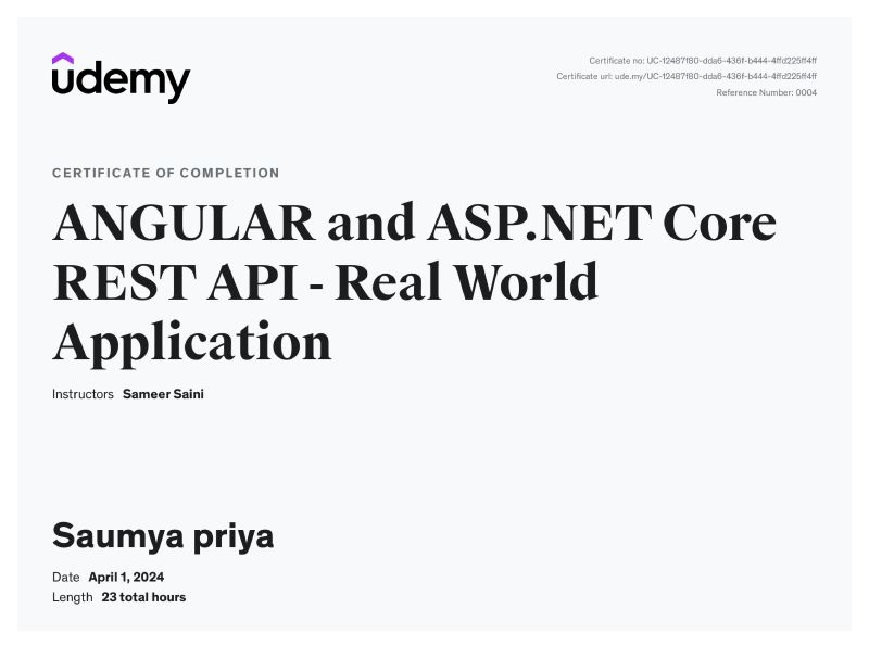 Saumya Sharma on LinkedIn: #dotnet #certification #sqlserver #webapi # ... Saumya Sharma on LinkedIn: #dotnet #certification #sqlserver #webapi # ...