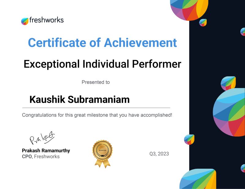 Kaushik Subramaniam on LinkedIn: #productdesign #achievementunlocked Kaushik Subramaniam on LinkedIn: #productdesign #achievementunlocked