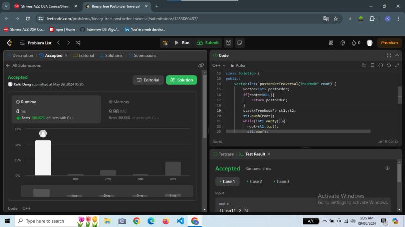 Kalki Dang on LinkedIn: Solved Binary Tree PostOrder Traversal using 2 ... Kalki Dang on LinkedIn: Solved Binary Tree PostOrder Traversal using 2 ...