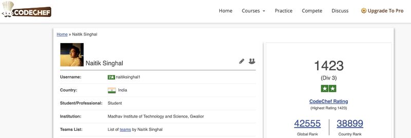 Naitik Singhal on LinkedIn: #codechef #java Naitik Singhal on LinkedIn: #codechef #java