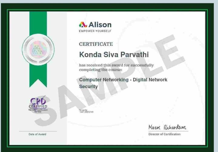 Konda Siva parvathi on LinkedIn: #certification Konda Siva parvathi on LinkedIn: #certification