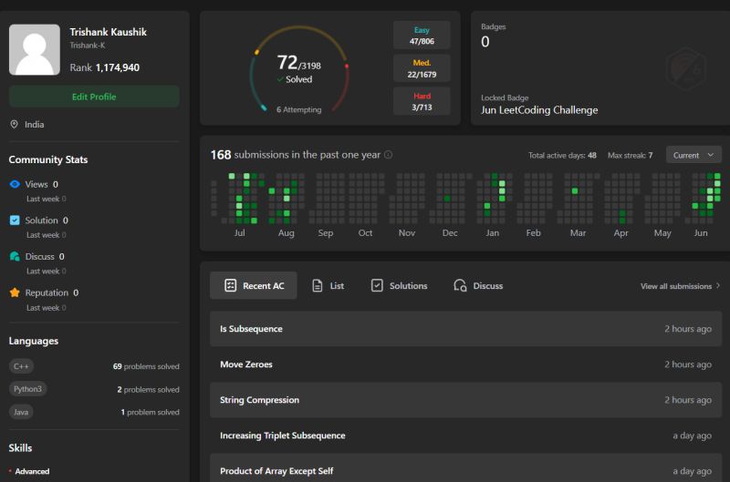 Trishank Kaushik on LinkedIn: #30daysofcode #clerk #leetcode #nextjs # ... Trishank Kaushik on LinkedIn: #30daysofcode #clerk #leetcode #nextjs # ...