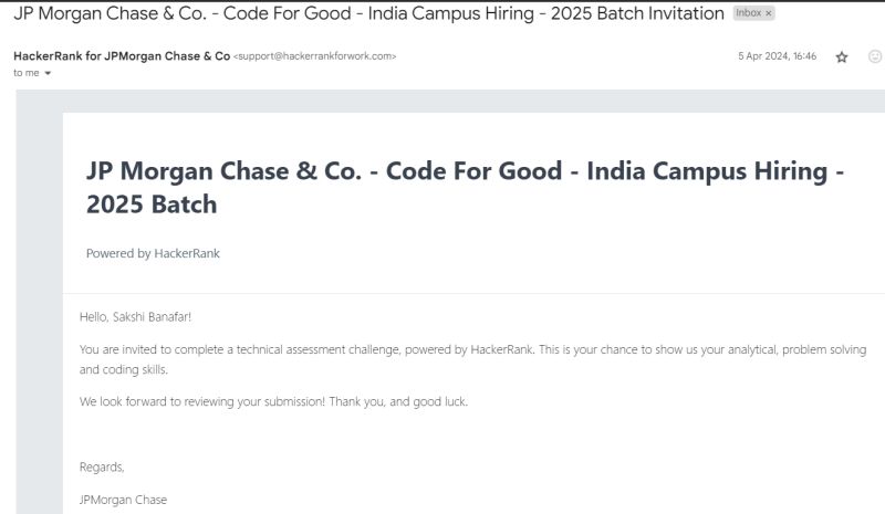 Sakshi Banafar on LinkedIn: #newbeginnings #jpmorganchase2025 Sakshi Banafar on LinkedIn: #newbeginnings #jpmorganchase2025